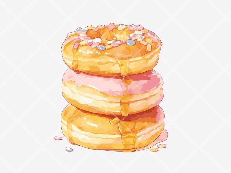 Donut Clipart Sweet Bakery Food Clipart Donut Birthday Party Clip Art ...