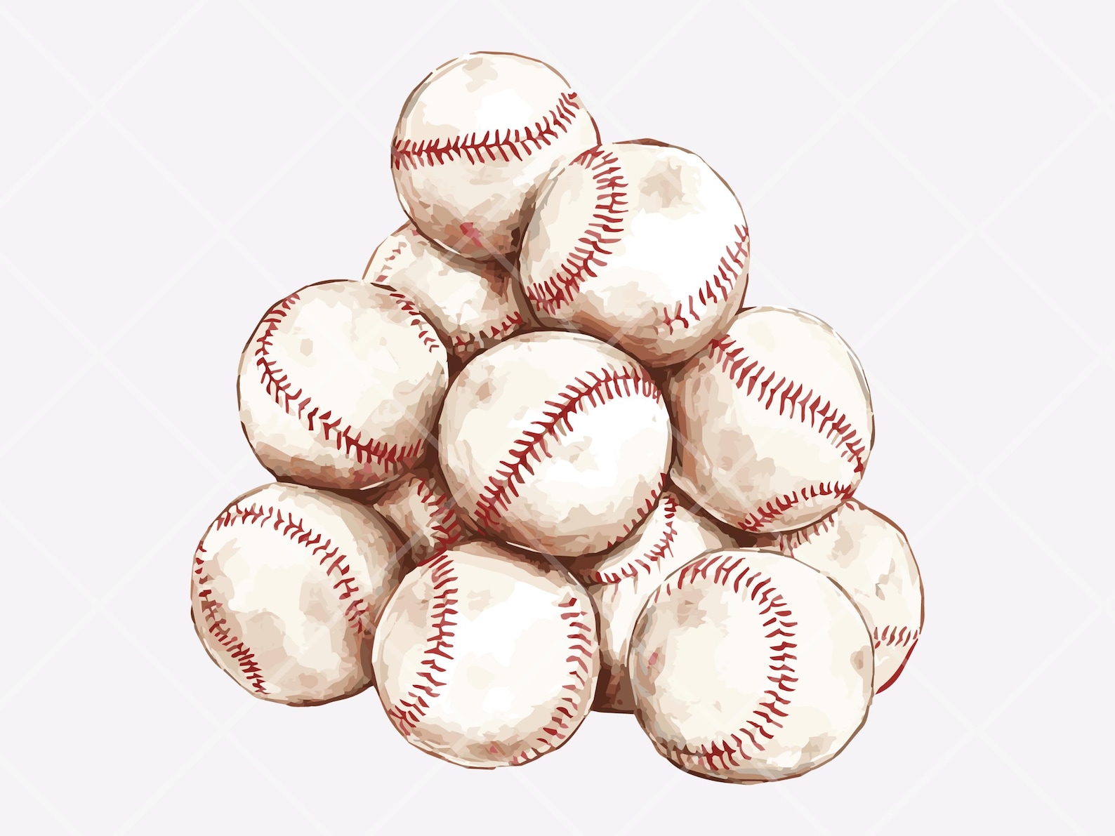 Watercolor Baseball Clipart Sports Clipart Baseball Illustration Game ...