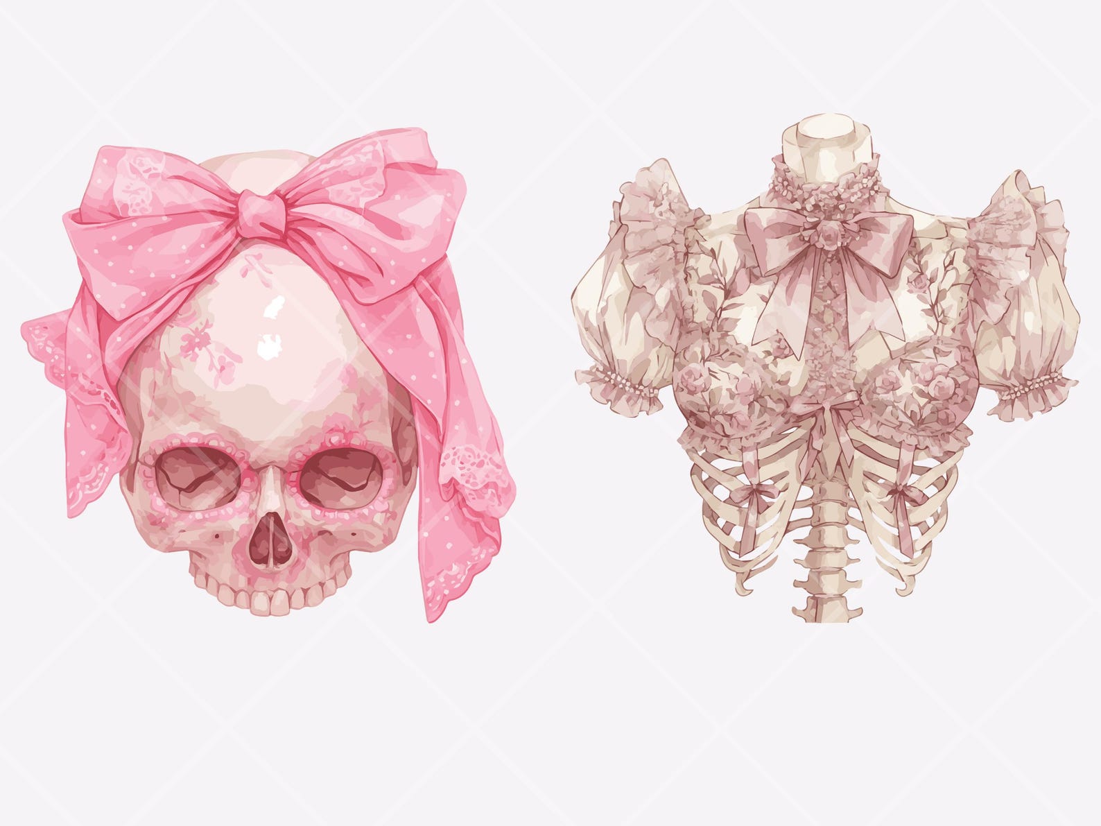 Skeleton Coquette Clipart Coquette Skeleton Clipart Skeleton PNG ...