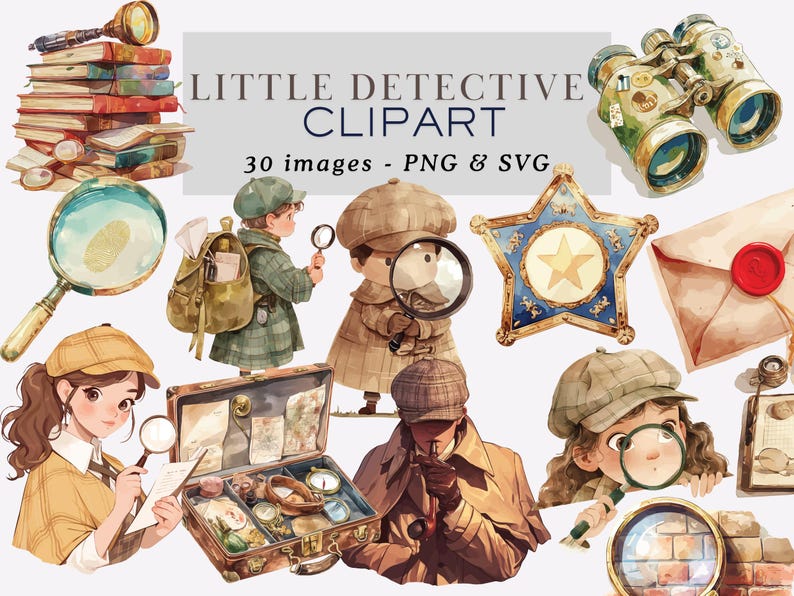 Little Detective Clipart Cute Detective Clipart Mystery Clipart ...