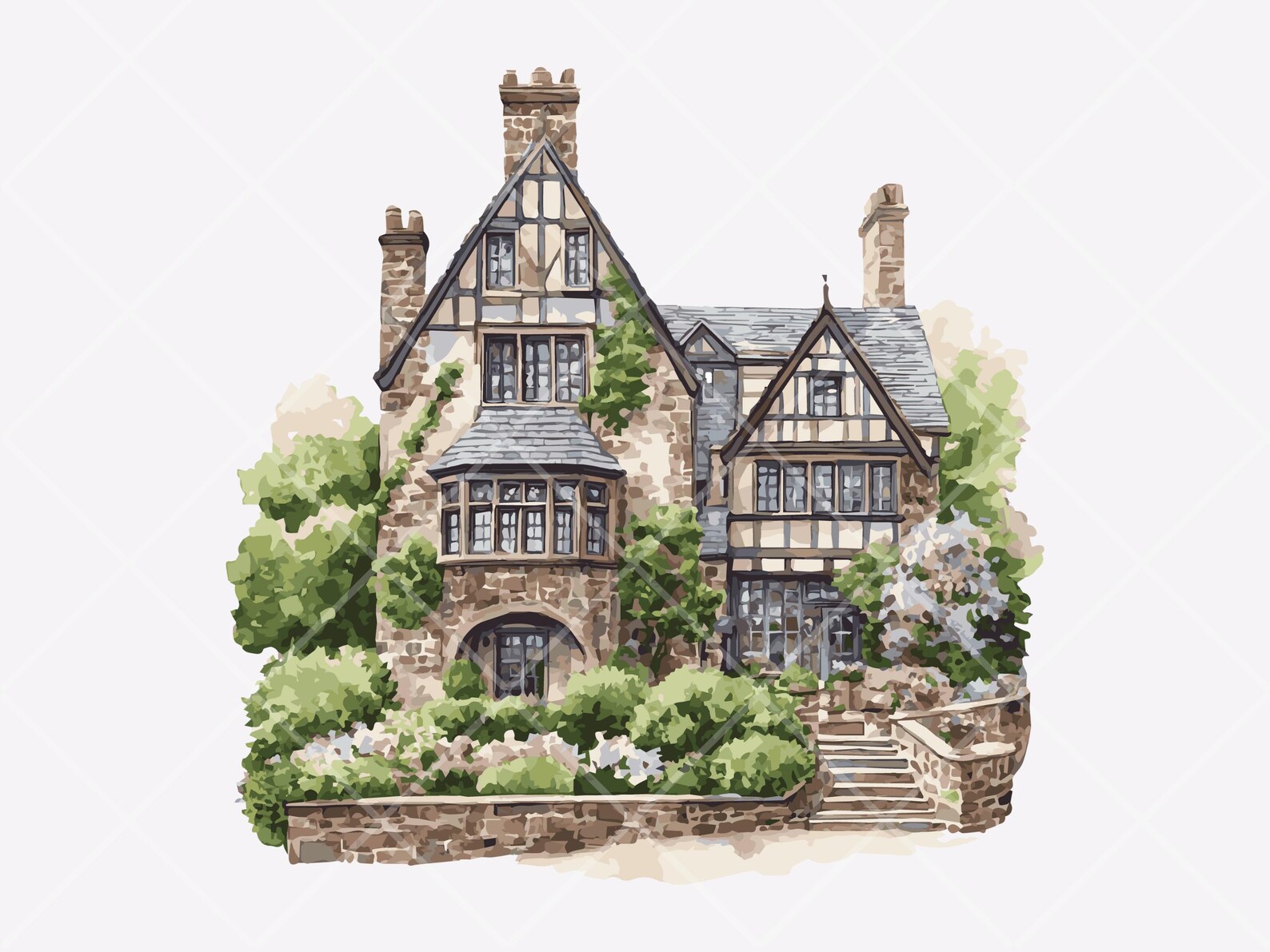 Watercolor Tudor Clipart Tudor Graphics Tudor Svg Tudor Png Tudor ...