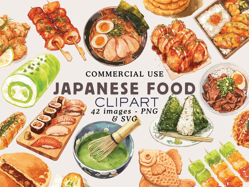 Japanese Food Clipart PNG Japan Food Clipart Japanese Snacks Clipart ...