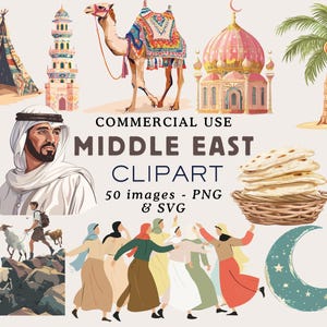 Middle East Clipart: Saudi Arabia, Desert Landscapes (PNG SVG Digital ...