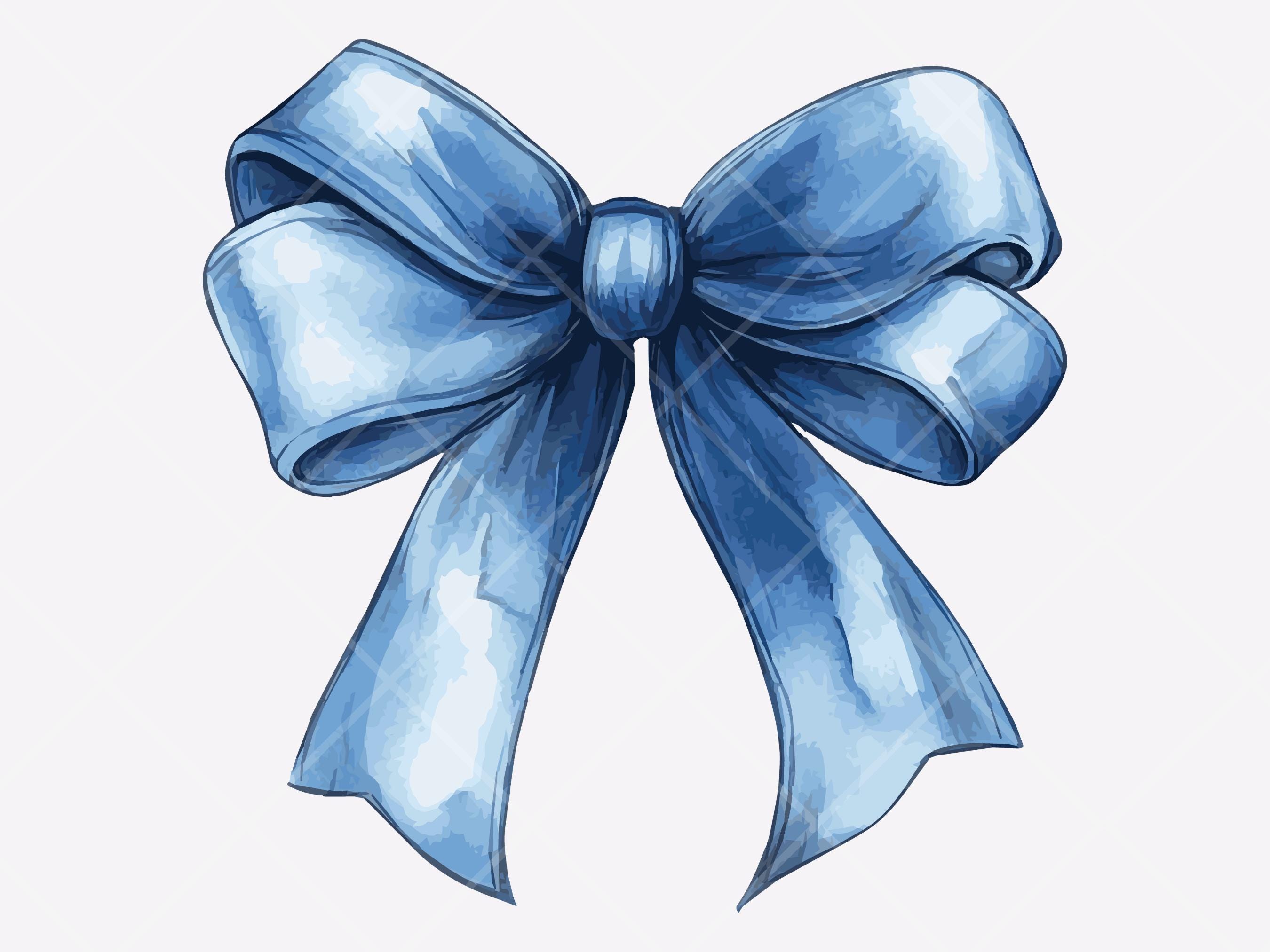 Blue Bow Clipart Blue Ribbon Clipart Coquette Bow Clipart Coquette ...
