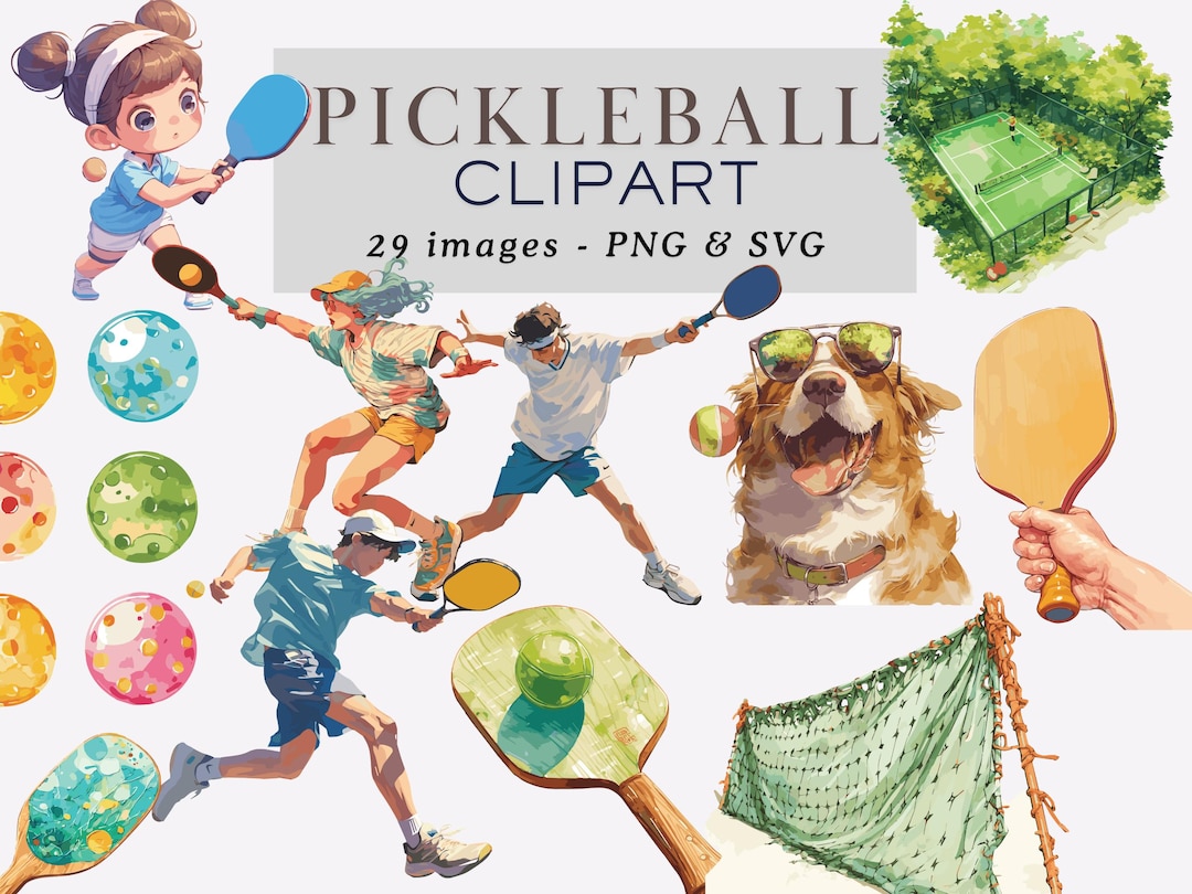 Pickleball Clipart PNG Pickleball Graphics Pickleball Illustrations ...