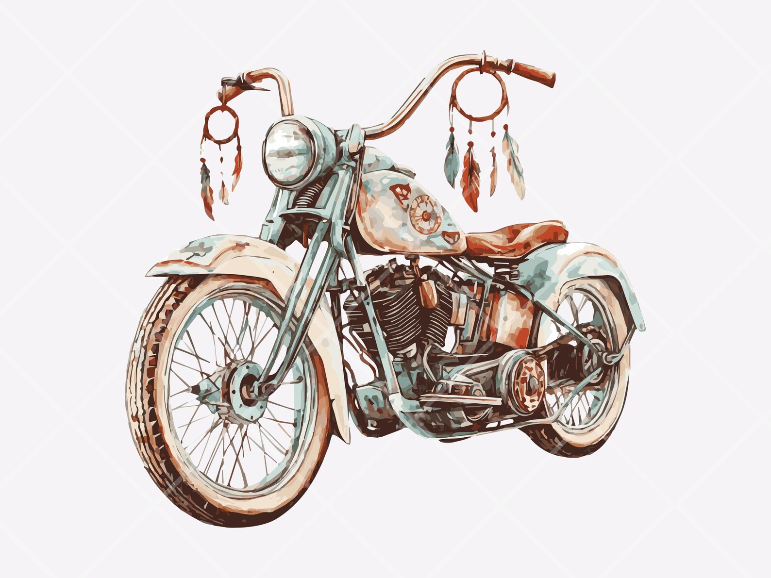 Moto Boho Clipart Motorcycle Clipart Boho Graphics Moto Boho Png ...