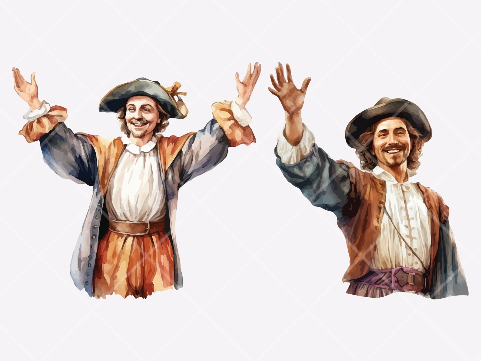 Watercolor Columbus Clipart Png PNG Discovery of America Christopher ...