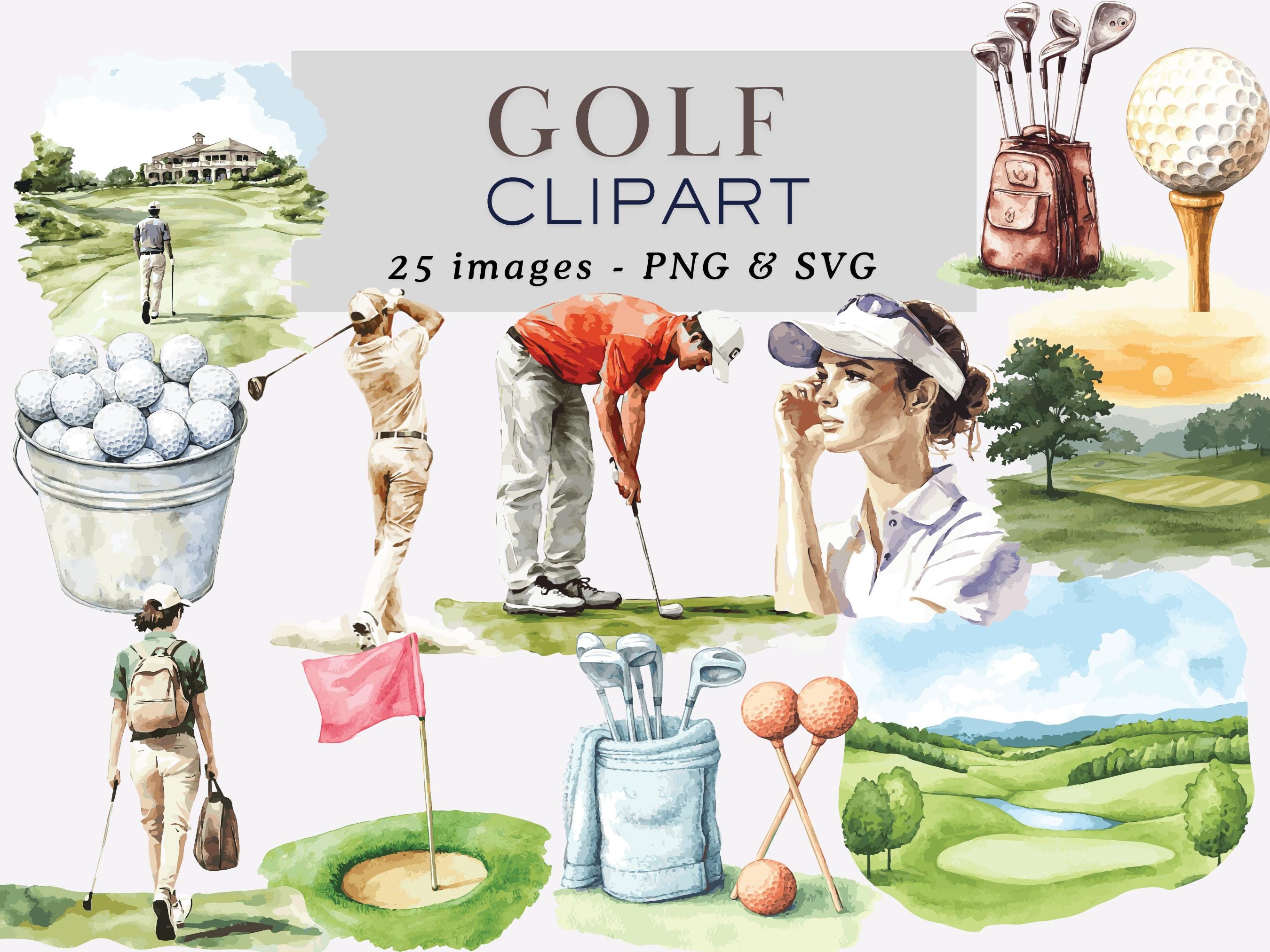 Watercolor Golf Clipart Golf PNG Golf Clip Art Golf Course Clipart ...