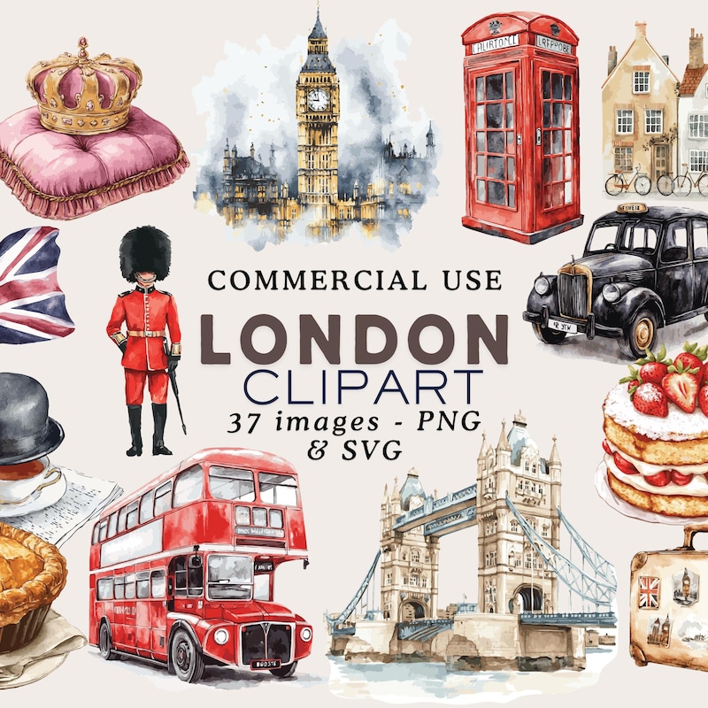 London Clipart - Etsy