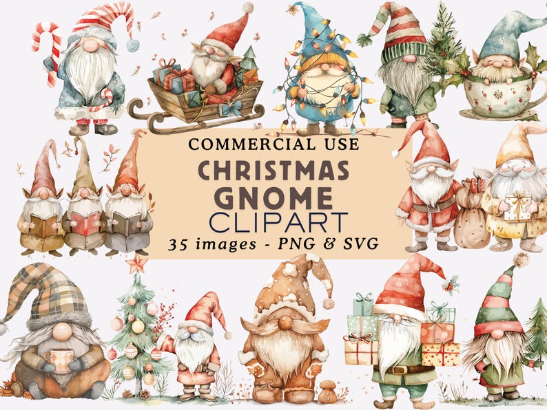 Christmas Gnome Clipart PNG Christmas Gnome PNG Gnome Christmas Clipart ...