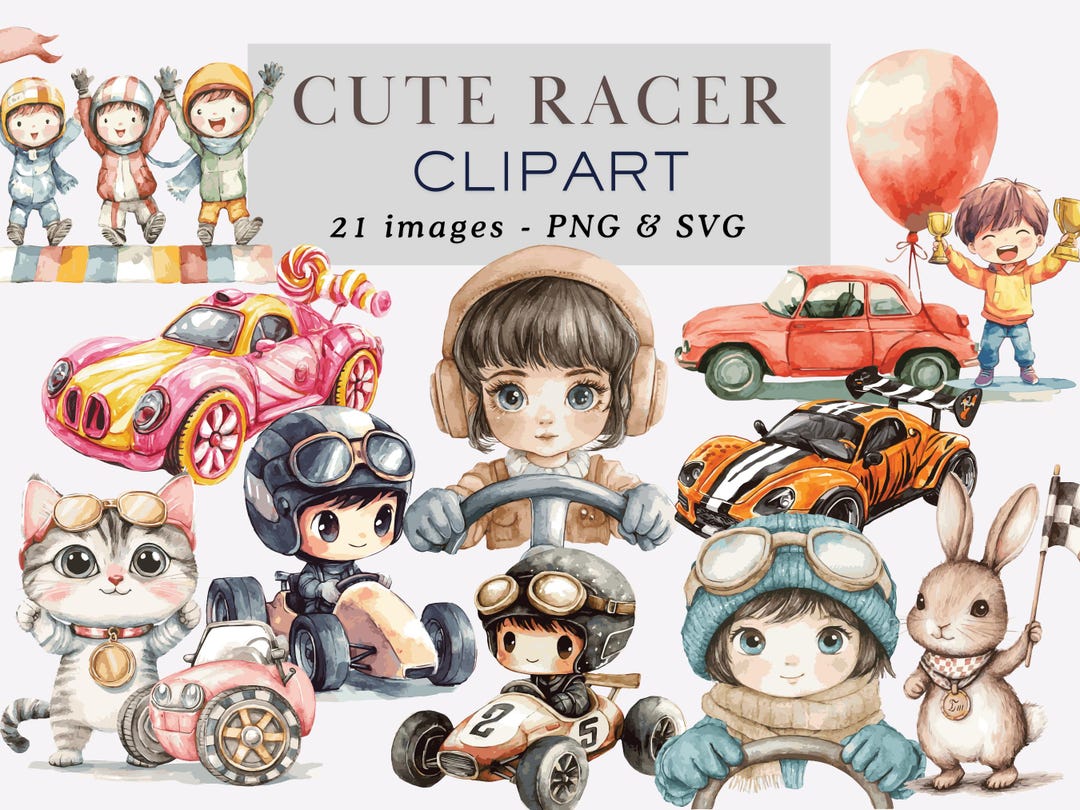 Cute Racer Clipart Little Racer Clipart Race Clipart Race Car Driver ...