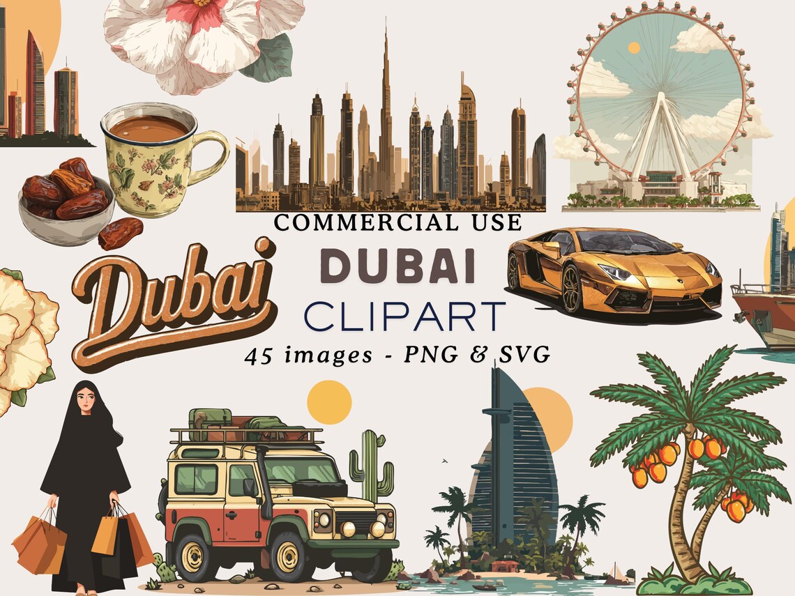 Dubai Clipart PNG Dubai PNG Dubai Sticker Middle East Clipart Desert ...