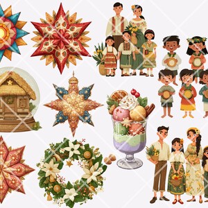 Filipino Christmas Clipart Bundle Festive Philippines Holiday Symbols ...