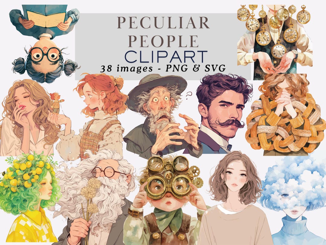 Peculiar People Clipart Peculiar People PNG Whimsical People Clipart ...