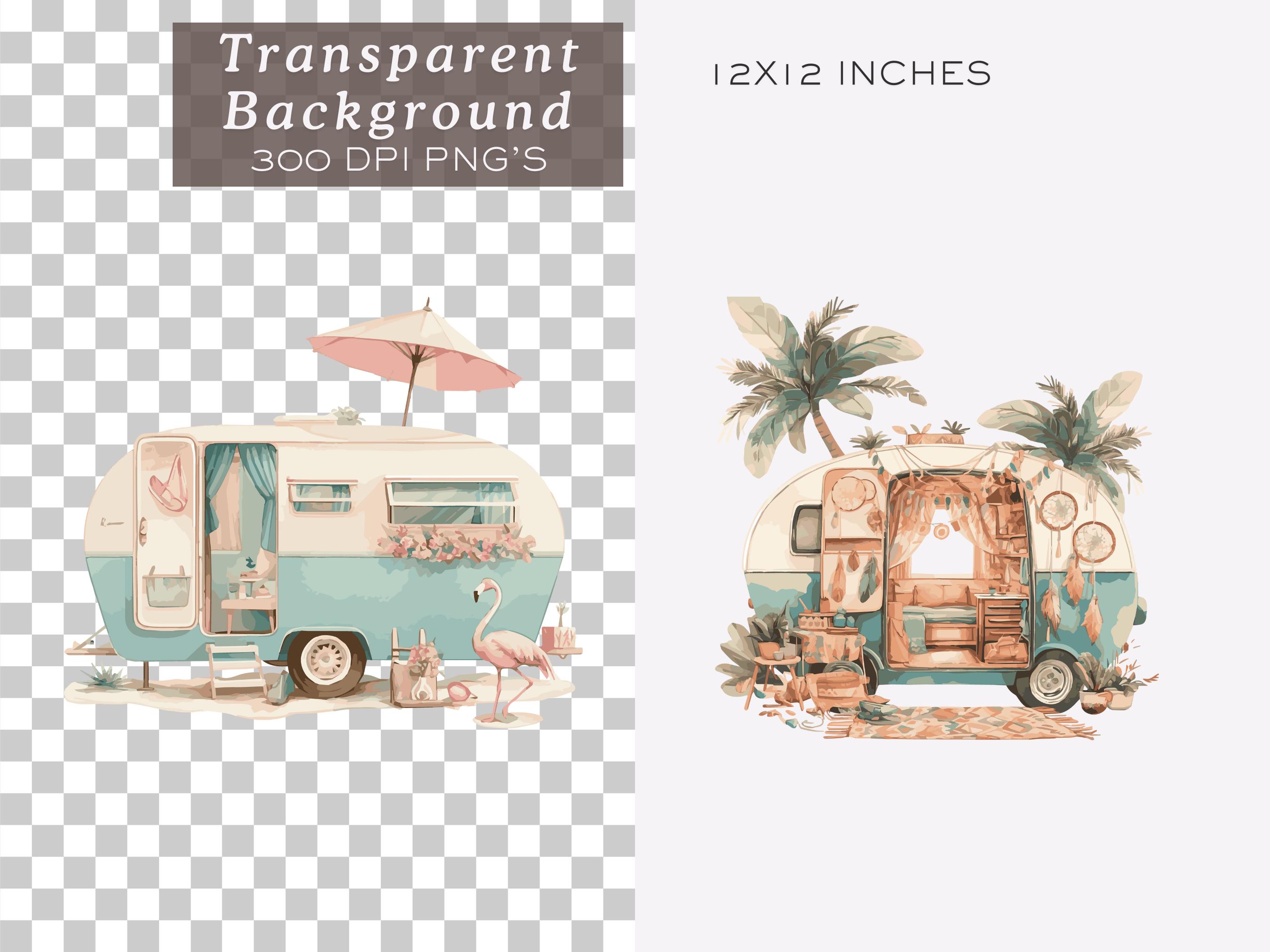 Cute Caravan Clipart Camper Trailer Clipart Camping Clipart Caravan PNG ...