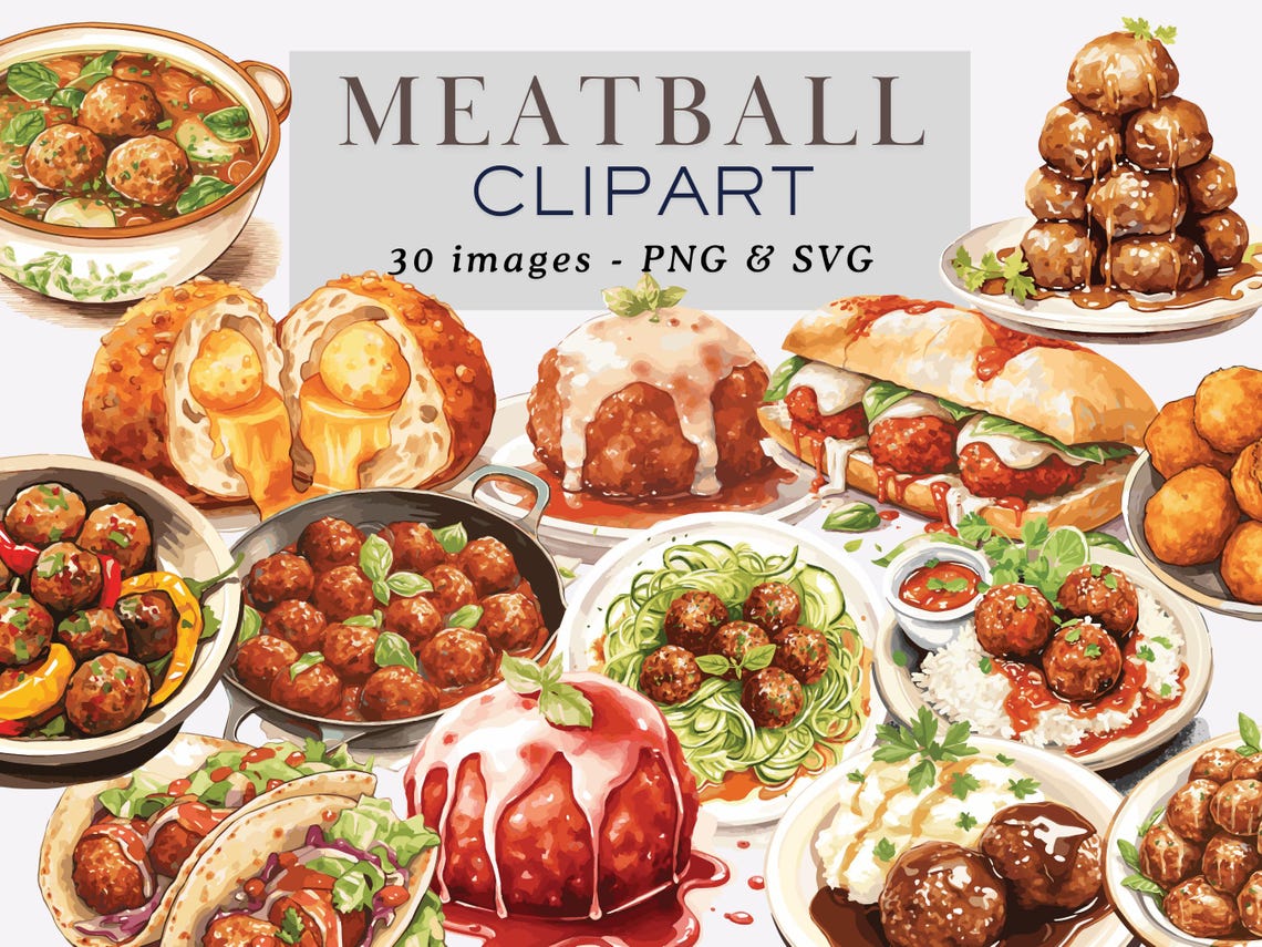 Meatball Clipart Meatball Graphics Italy Clipart Italian Clipart ...