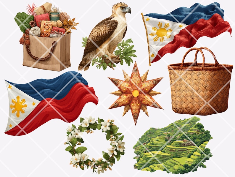 Philippine Icons Clipart Bundle Filipino Landmarks Philippines Travel ...