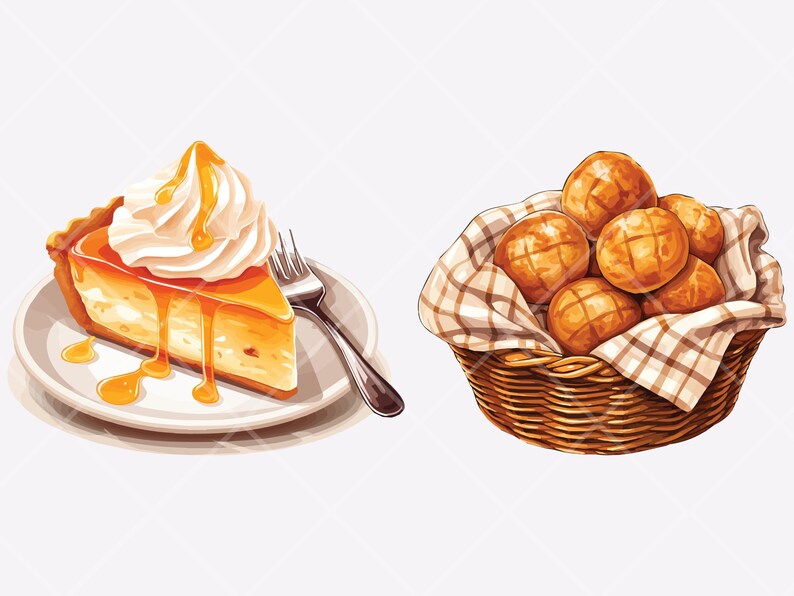 Watercolor Retro Thanksgiving Clipart Thanksgiving Png Fall Clipart ...