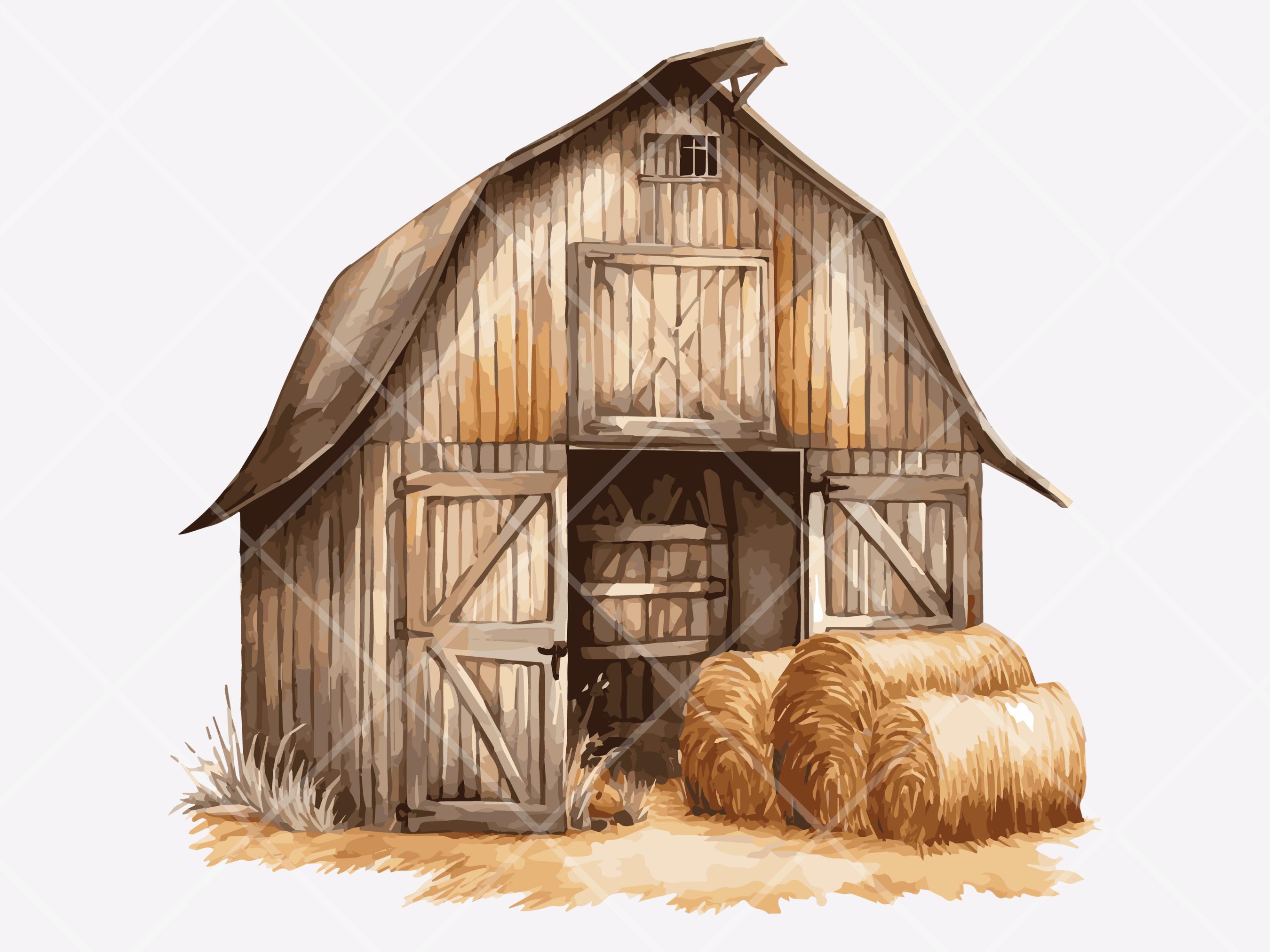 Cowboy Barn Clipart Western Clipart Farm Clipart Cowboy Clipart Horse ...