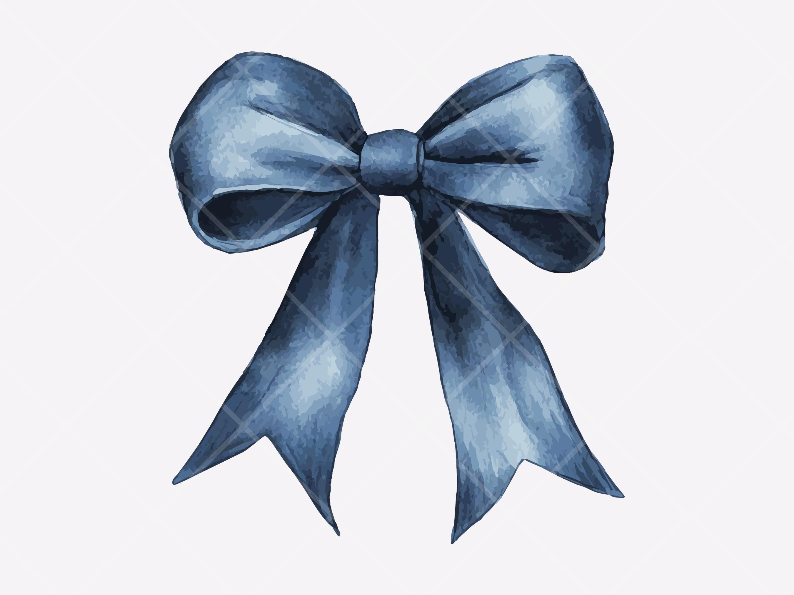 Blue Bow Clipart Blue Ribbon Clipart Coquette Bow Clipart Coquette ...
