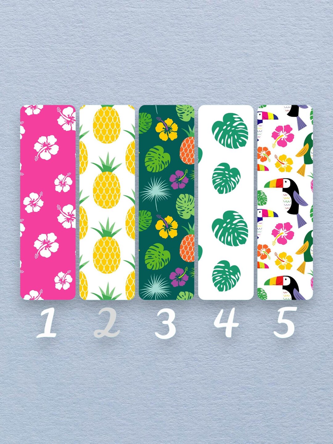 Tropical Summer Bookmarks 2x6 - Etsy