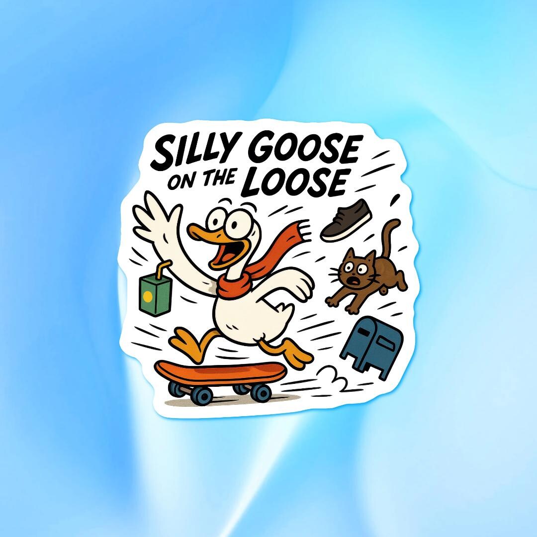 Silly Goose on the Loose Vinyl Decal - Etsy