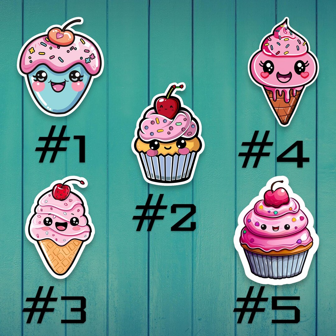 Cupcake Vinyl Sticker, Waterproof Decal - Etsy