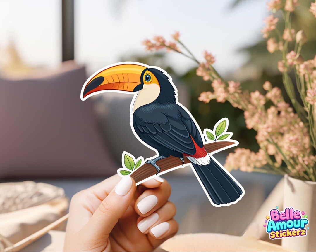 Toucan Bird Sticker Vinyl Decal 4in - Etsy
