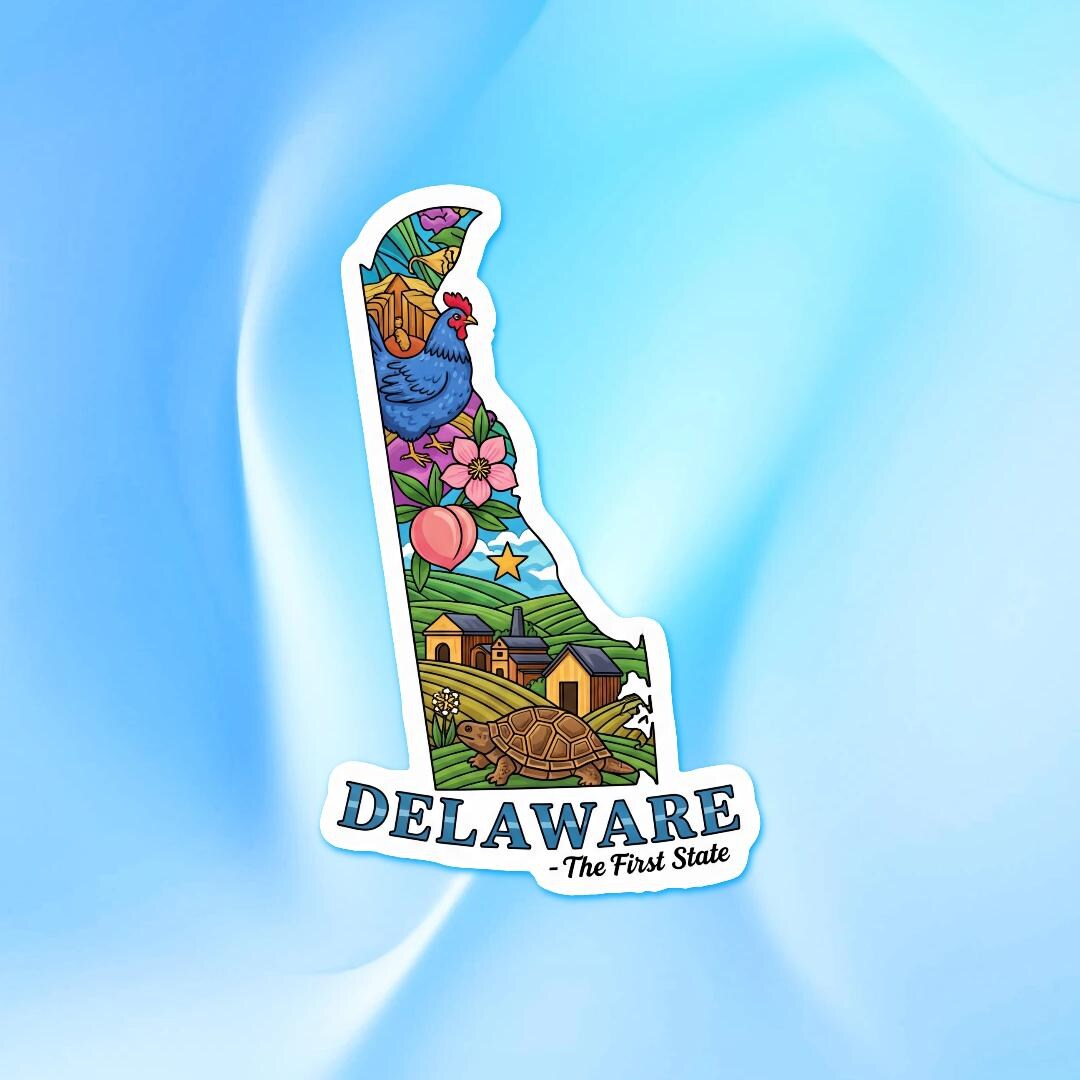 Delaware State Vinyl Decal - Etsy