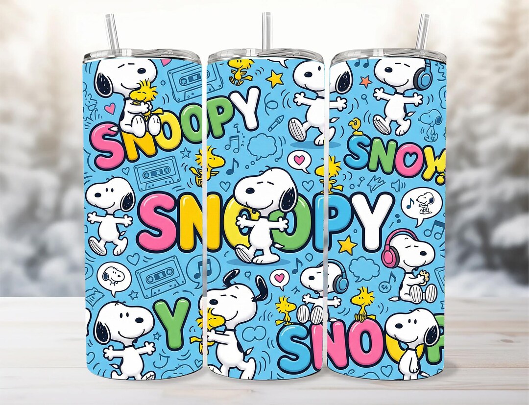 Snoop Name Tumbler Wrap PNG Cute Cartoon Dog Pattern Personalized 20oz ...