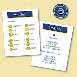DIGITAL FILE for Scout Law & Scout Oath Card - Etsy