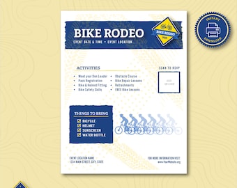 DIGITAL FILE Bike Rodeo Flyer - Etsy