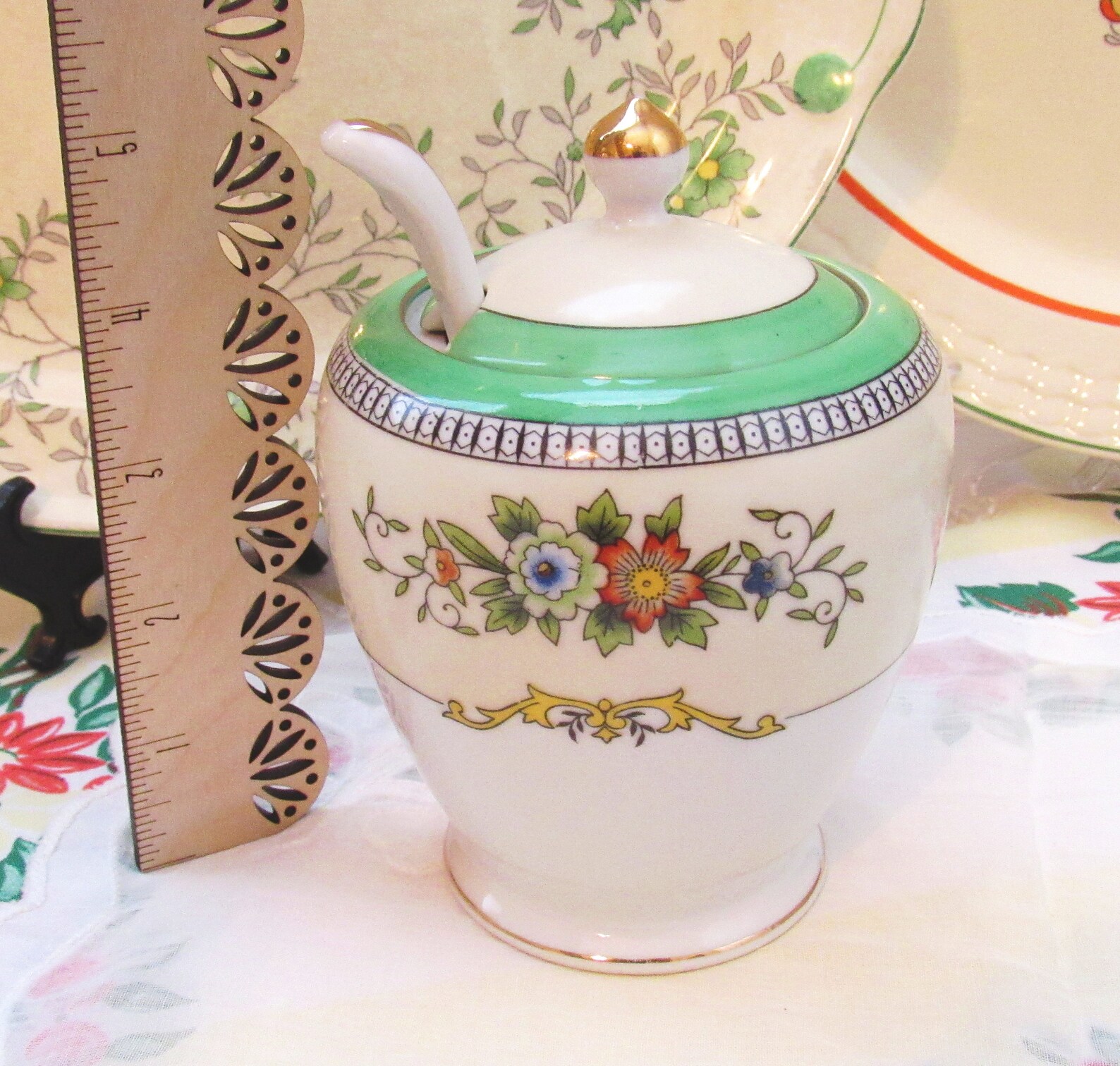 Rare Vintage Noritake Roseara Marmalade Pot With Spoon and Underplate ...