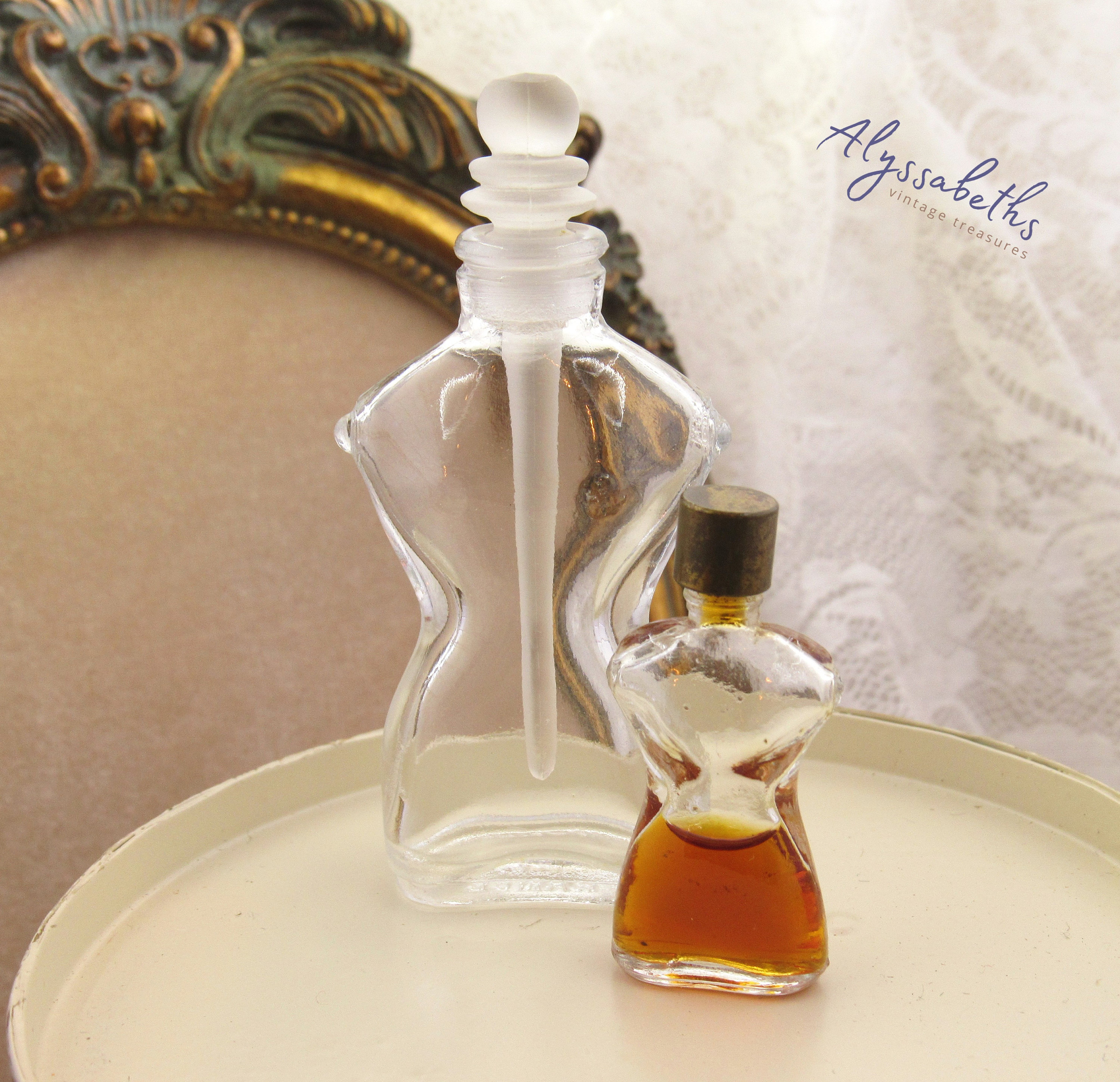 Vintage Schiaparelli Shocking Perfume Bottle Pair, Original Version ...