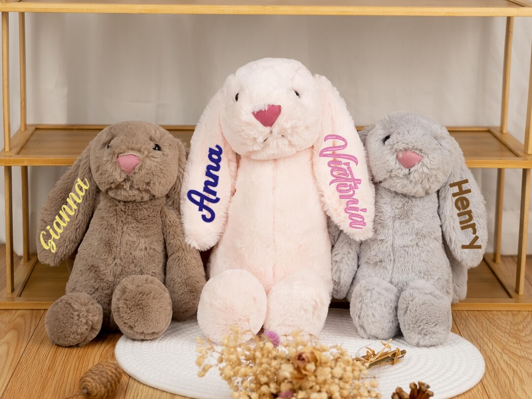 Personalized Embroidered Bunny Rabbit, Personalised Bunny Rabbit Toy ...