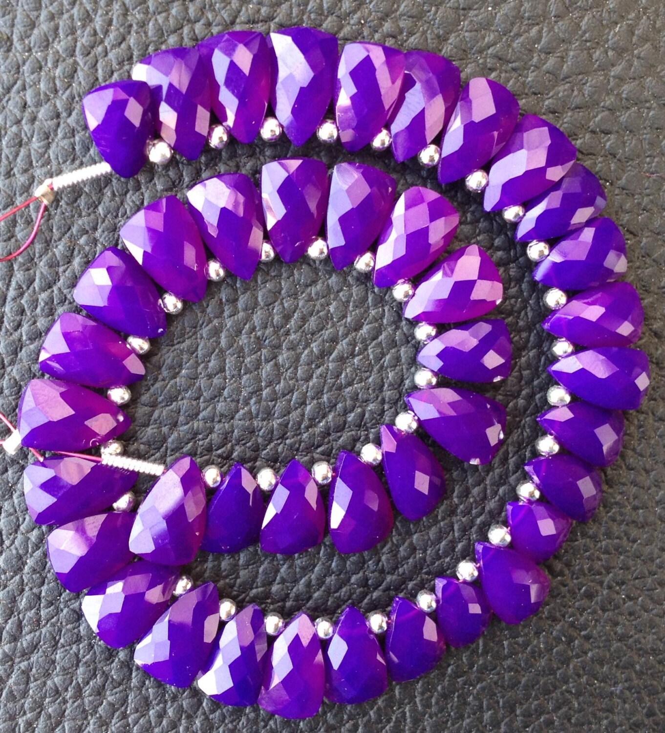 Brand New Full 7 Inch Strand AMETHYST PURPLE Chalcedony | Etsy