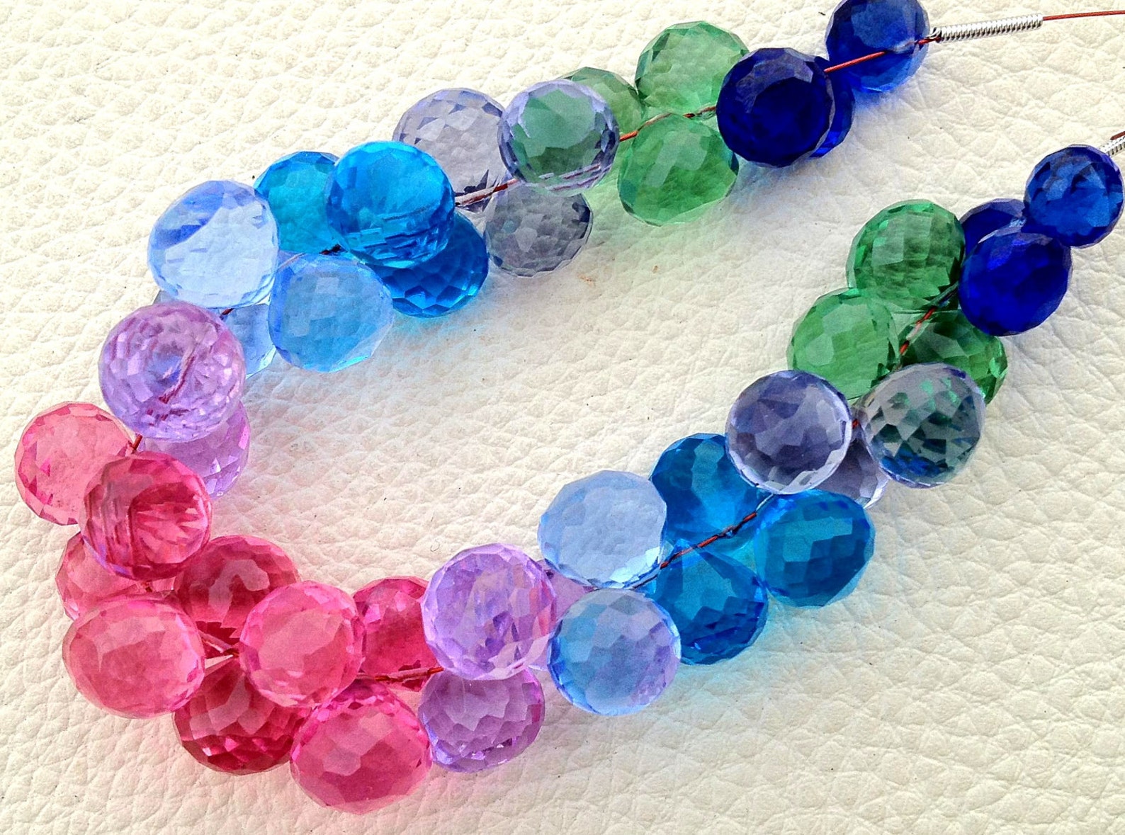 New Arrival 1/2 Strand MULTI COLORS Quartz Micro Faceted | Etsy