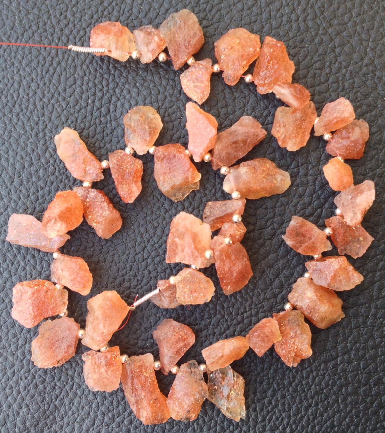 Brand New, Amazing SUNSTONE Hammered Rock Nuggets Tip Drilled ,12-14mm ...