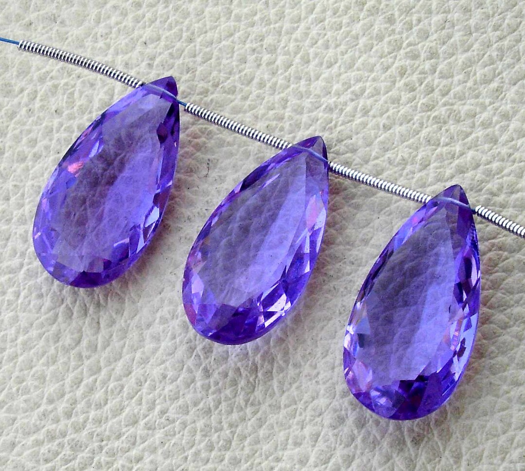3 Pieces Set,color CHANGE Quartz,purple-blue Mix Quartz Faceted ...