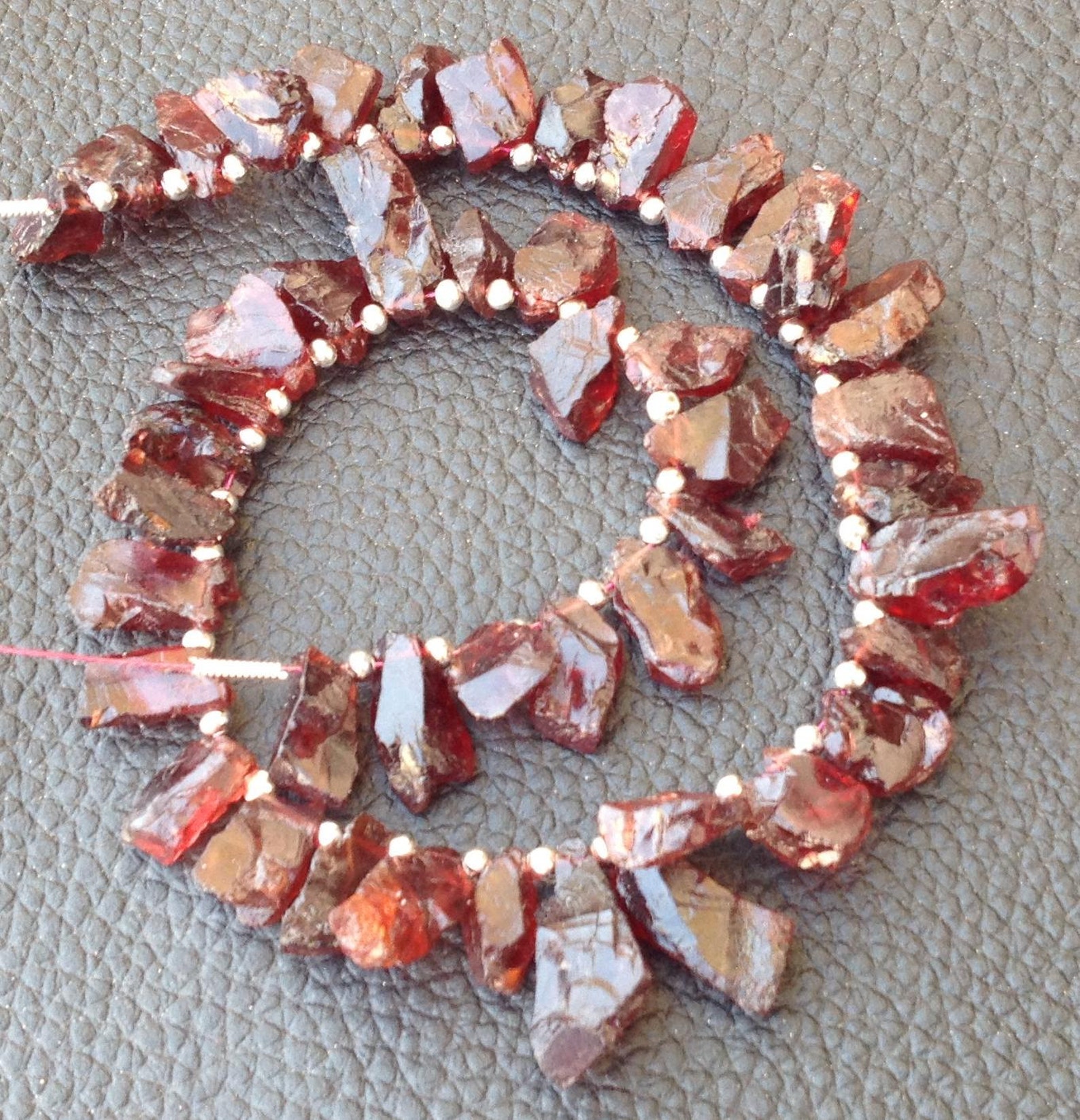 Brand New, Amazing GARNET Hammered Rock Nuggets Tip Drilled ,8-10mm ...