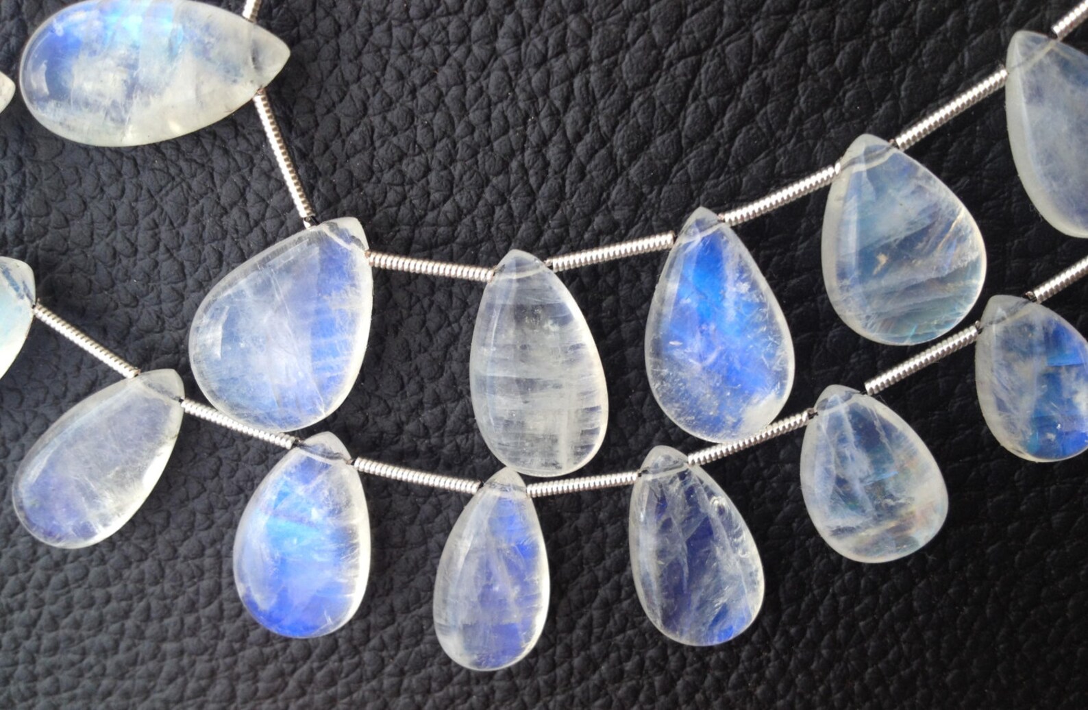 GIANT SIZE, New Arrival, Blue Flashy Rainbow Moonstone SMOOTH Pear ...