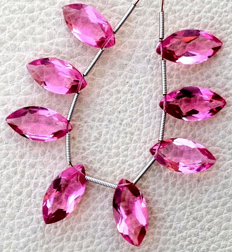 5 Matched Pairs SUPER New Pink Quartz Faceted CUT Marquise - Etsy