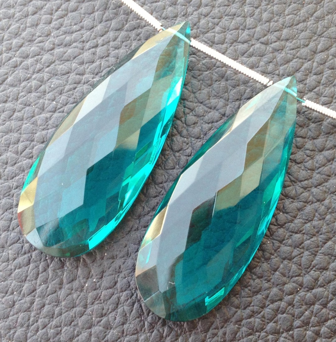 AMAZING BRAND New, Superb Amazing Matched Pair, 40x15mm Long, PARAIBA ...