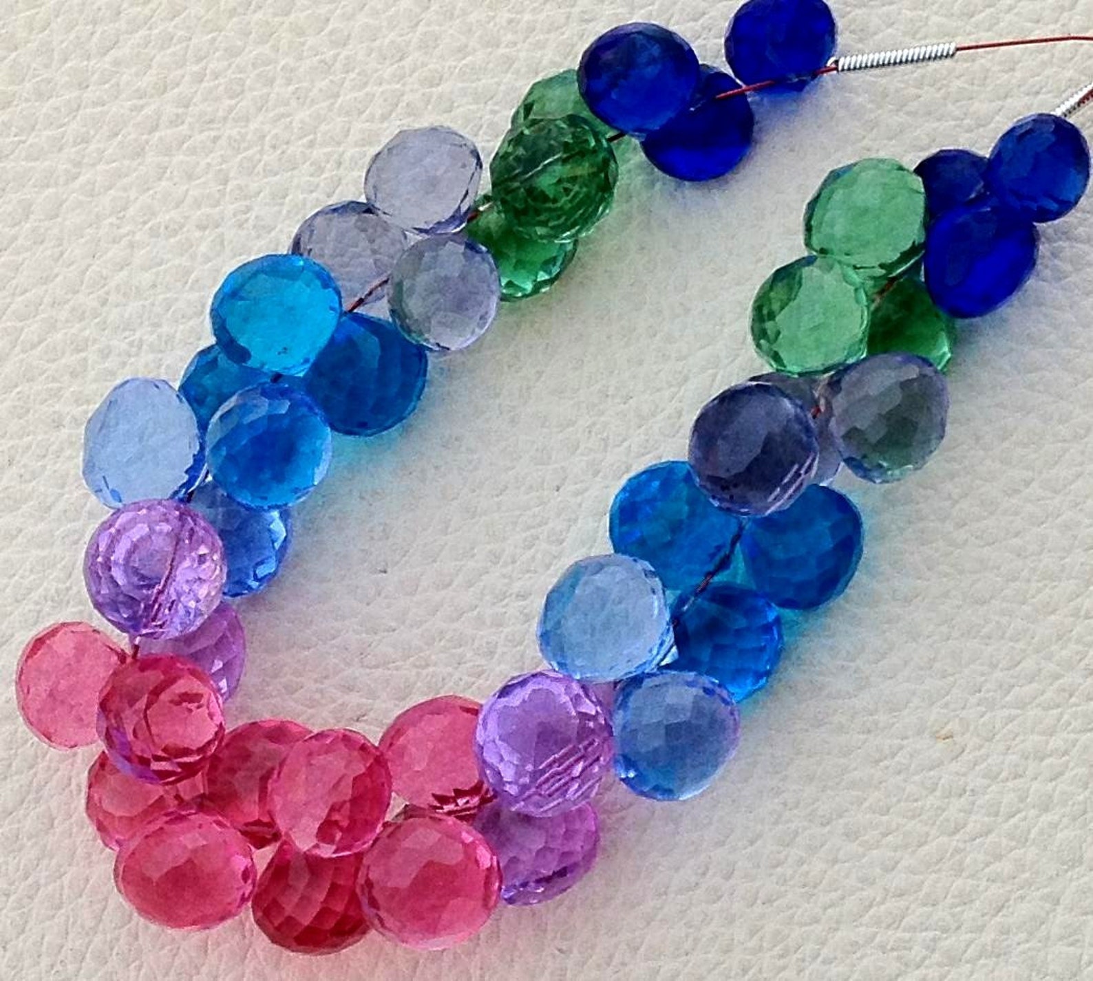 New Arrival 1/2 Strand MULTI COLORS Quartz Micro Faceted | Etsy