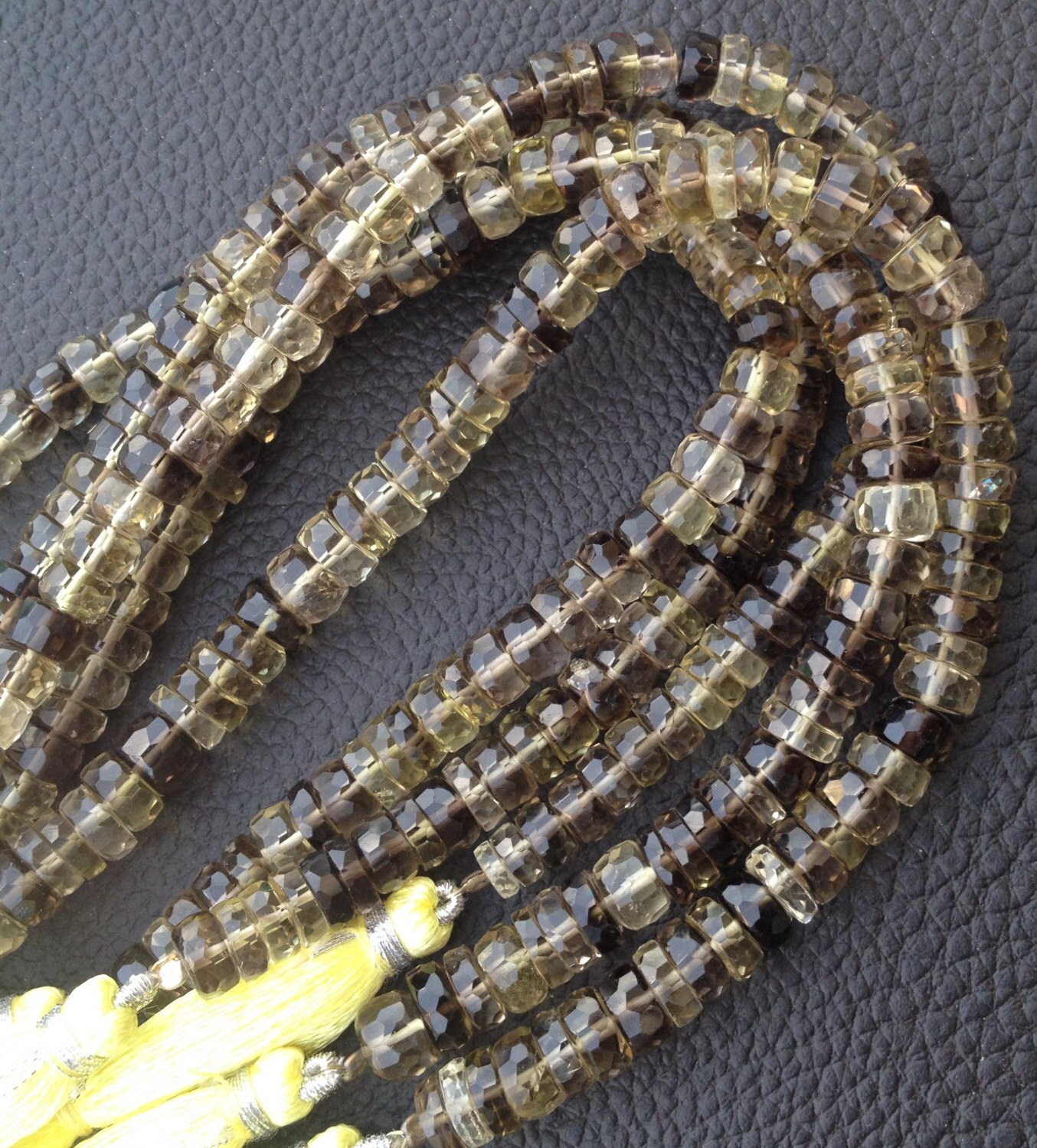 Brand New Full 8 Inch Strand Bio Lemon Quartz Micro Faceted - Etsy