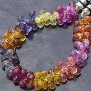 FULL Strand, 100 Pcs of Extremely Beautiful Multi Color Corundum Quartz ...