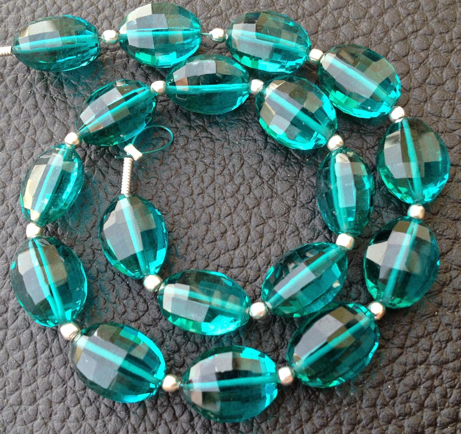 8 Inch Full Strand Amaazing PARAIBA BLUE Quartz Faceted Ovals - Etsy