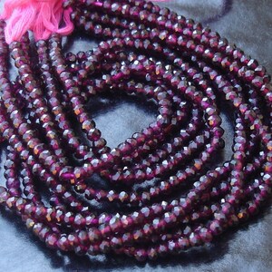 Latest Arrival, 4mm Size, Ruby Red Garnet Faceted Rondells,full 14 Inch ...