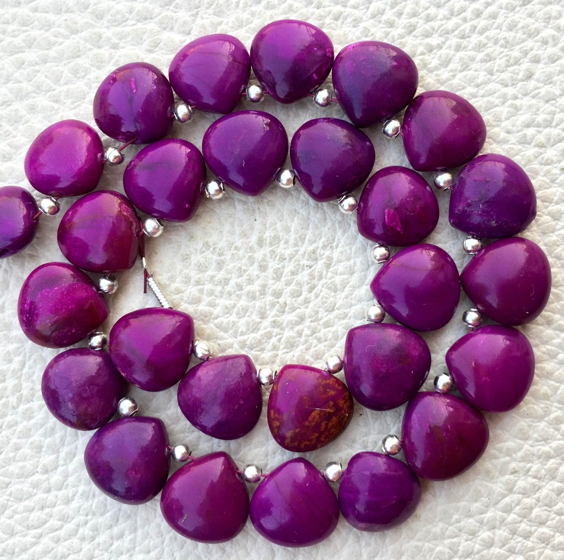 4 Matched Pair NATURAL PURPLE ALUNITE Smooth Heart Shape - Etsy