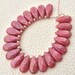 4 Matched Pair, NATURAL RHODONITE Smooth PEAR Shape Briolettes, 15x7mm ...